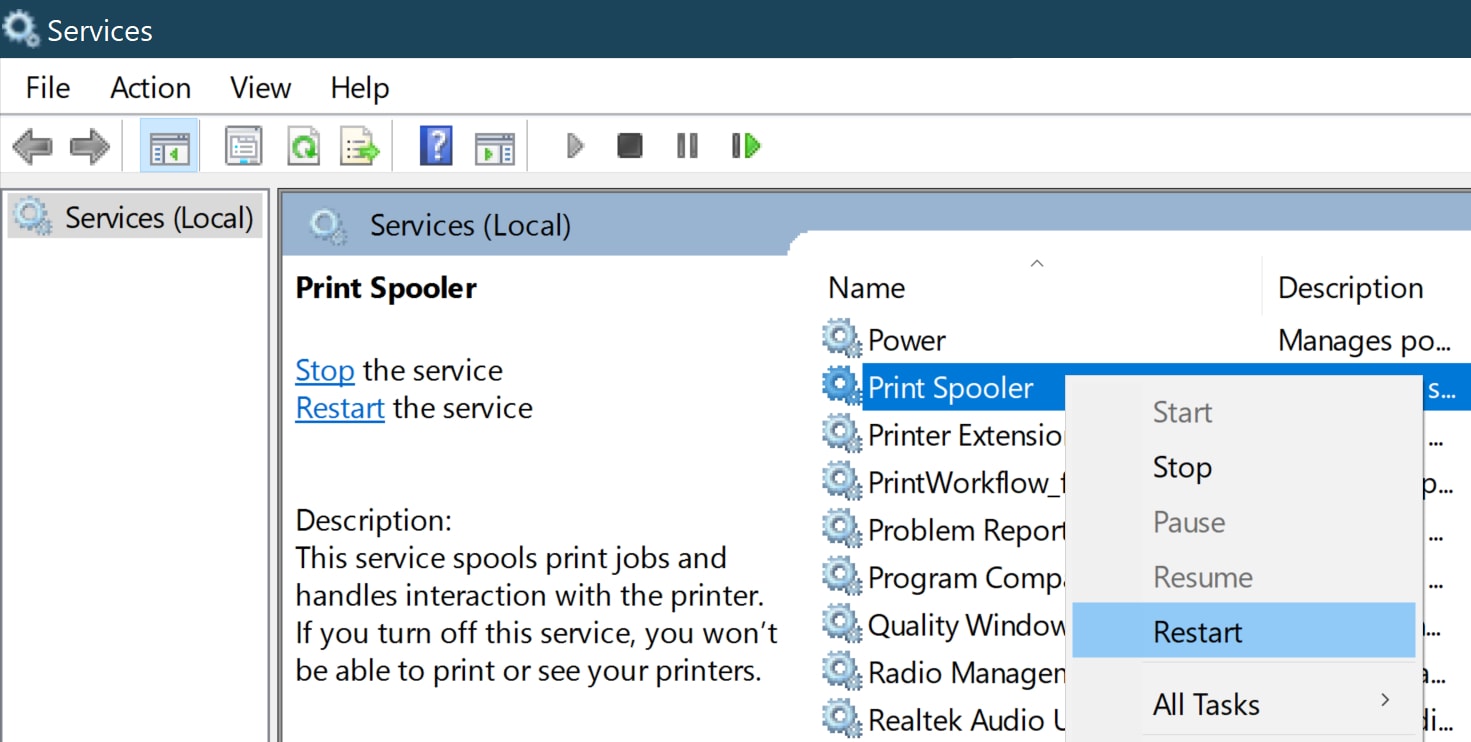 How to fix a stuck print job queued in Windows 10 - Appaper